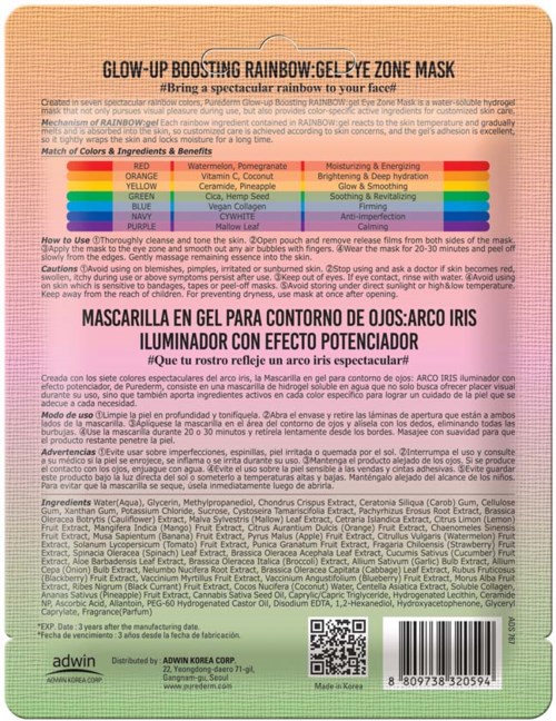 Purederm Glow Up Boosting RAINBOW:gel Mask 22 g | lyko.com