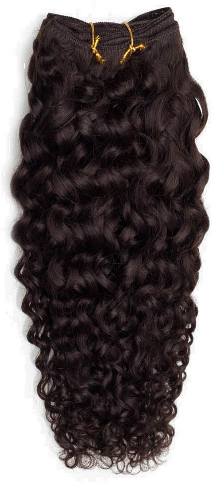 Rapunzel of Sweden Hair weft Curly Curls 35cm 2.3 Chocolate Brown ...