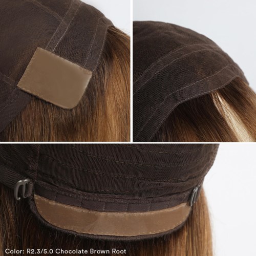 Rapunzel of Sweden Wig - Human Hair 55 cm R2.3/5.0 Chocolate Brown Root ...