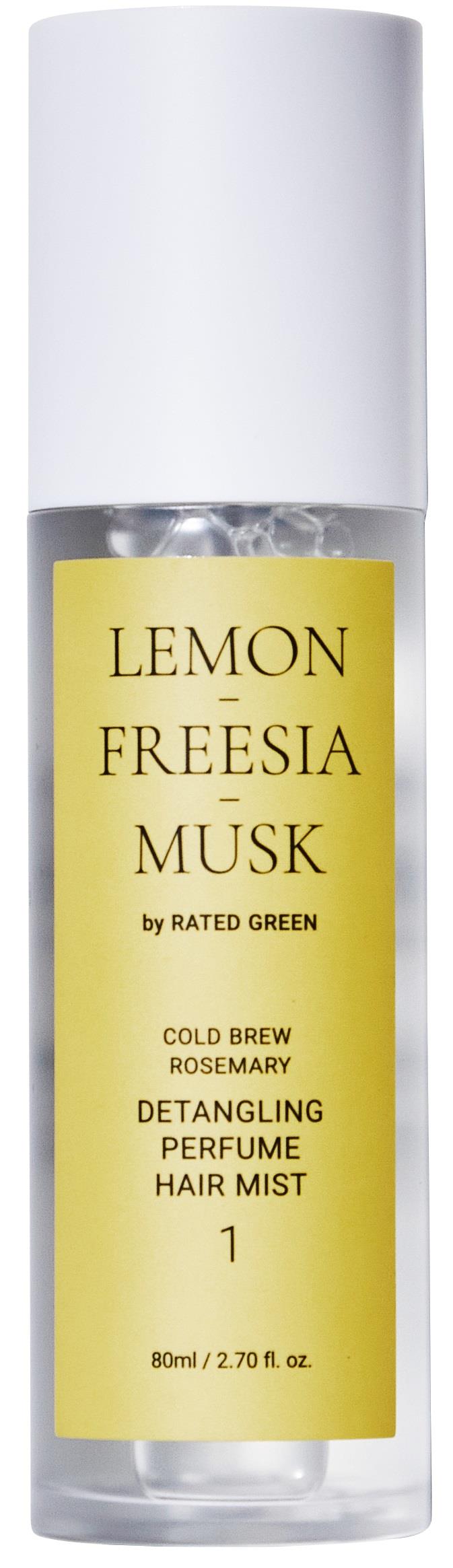 Rated Green Detangling Perfume Hair Mist 1 Lemon-Freesia-Musk 80 ml ...