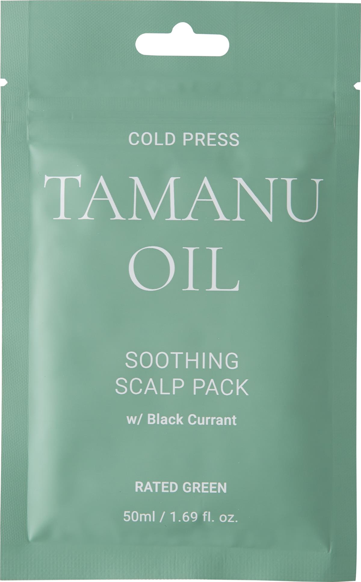 Rated Green Scalp Pack Cold Press Tamanu Oil Soothing Scalp Pack Black ...