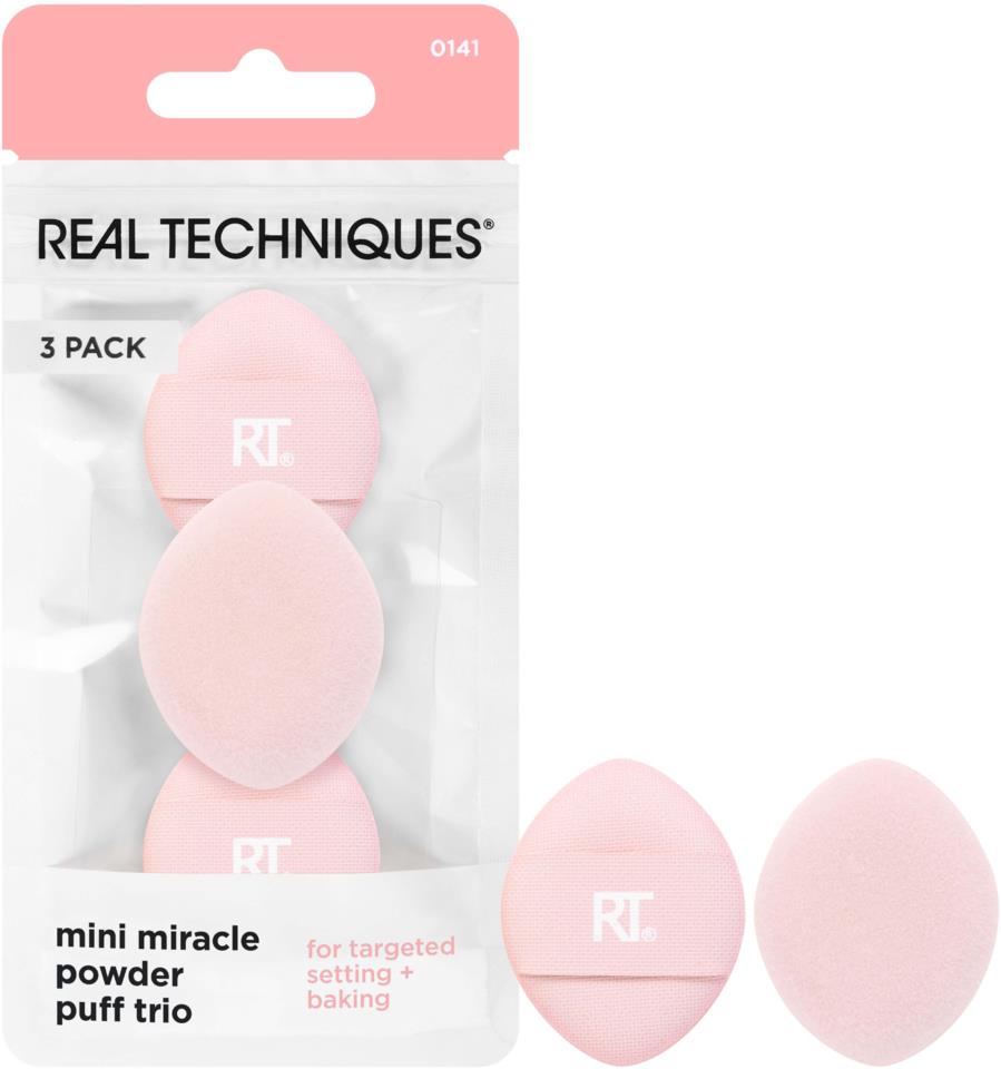 Real Techniques Mini Miracle Powder Puff Trio | lyko.com Real Techniques Mini Miracle Powder Puff Trio | lyko.com