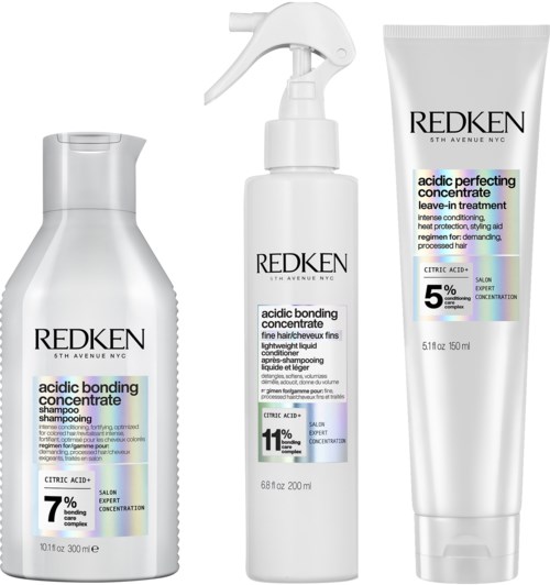 Redken Acidic Bonding Concentrate Trio for Damaged, Fine Hair | lyko.com