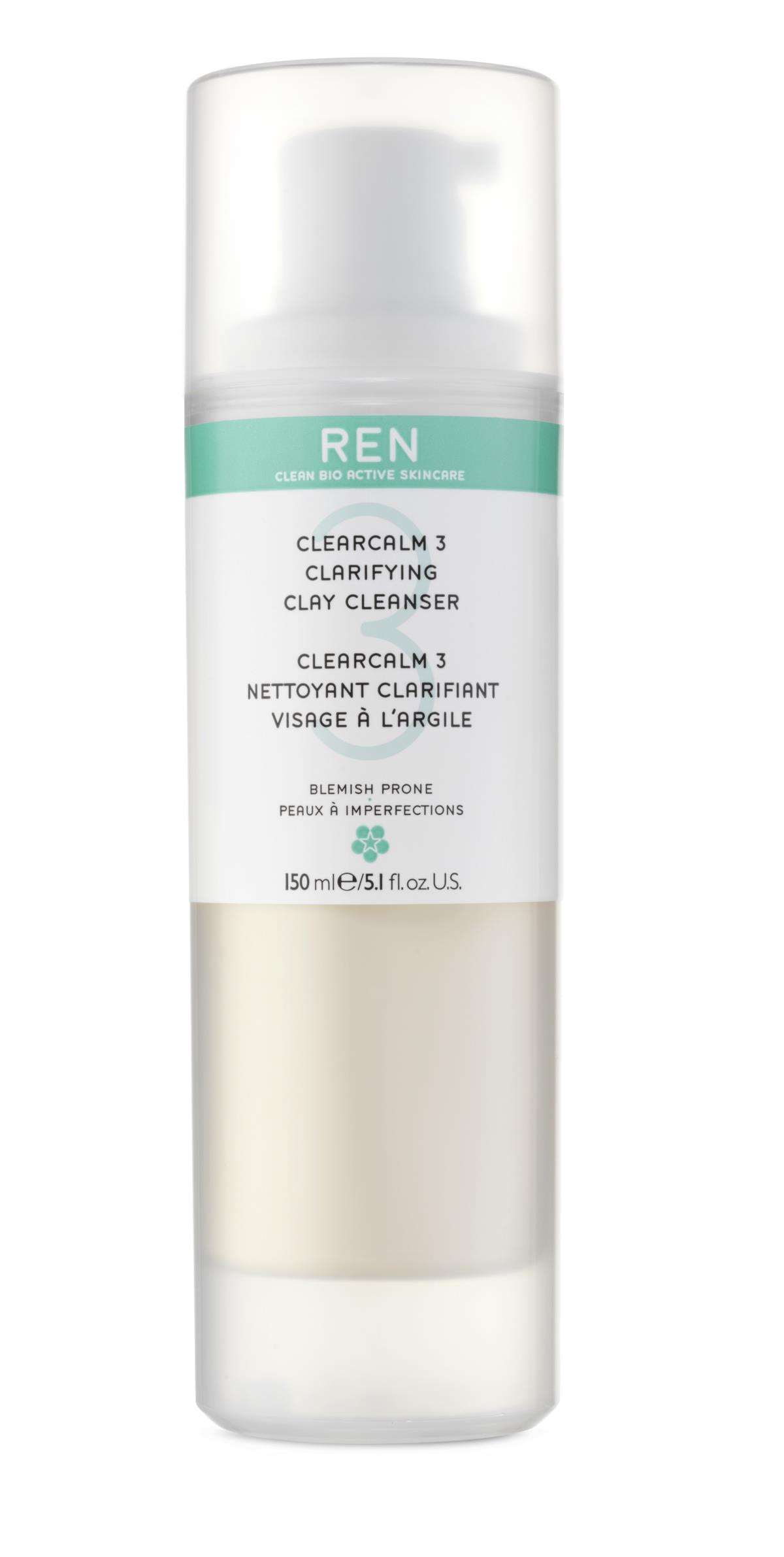 REN Skincare ClearCalm REN Face 3 Clarifying Clay Cleanser 150 ml ...