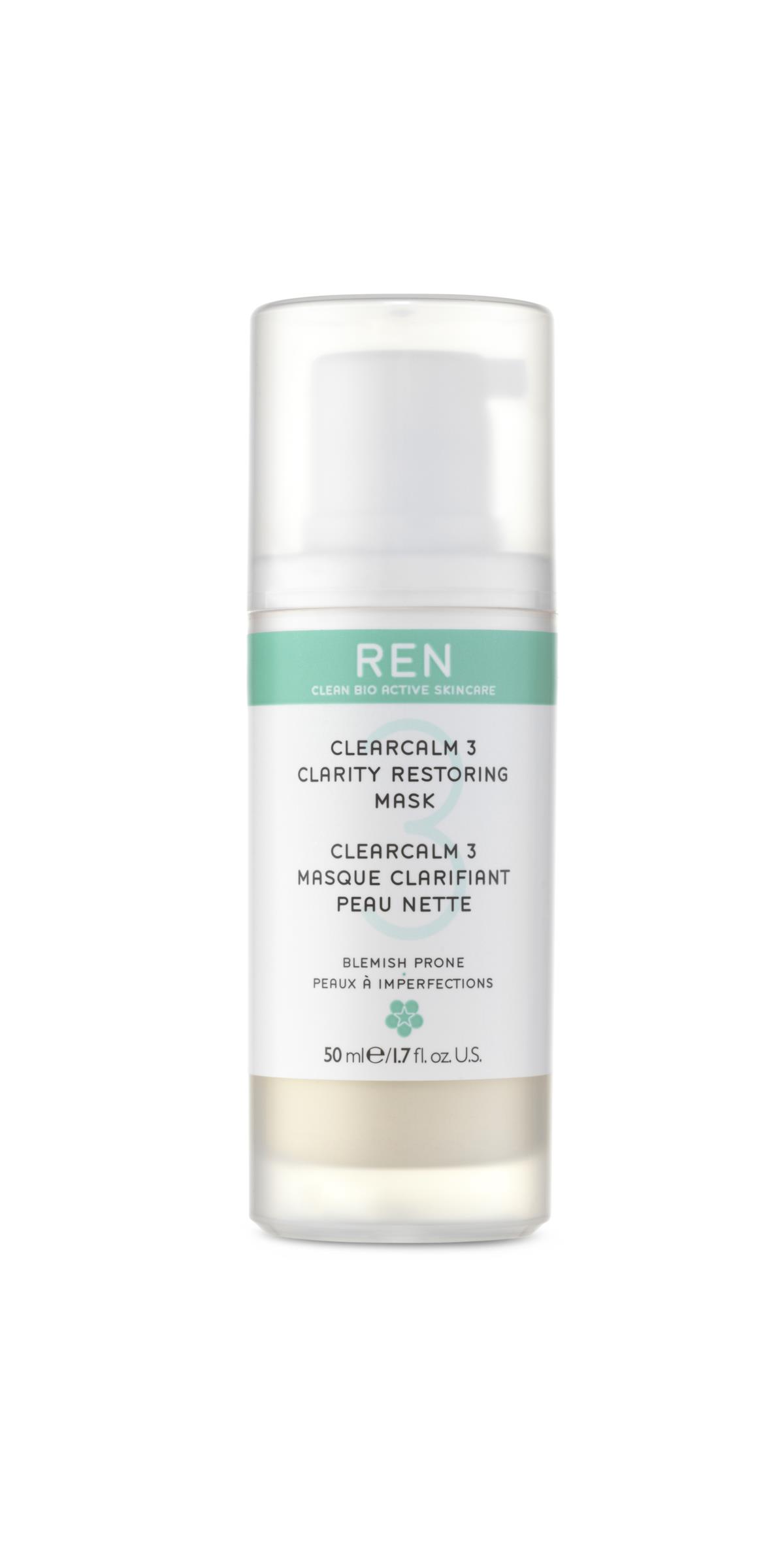 REN Skincare ClearCalm REN Face 3 Clarifying Restoring Mask 50 ml ...