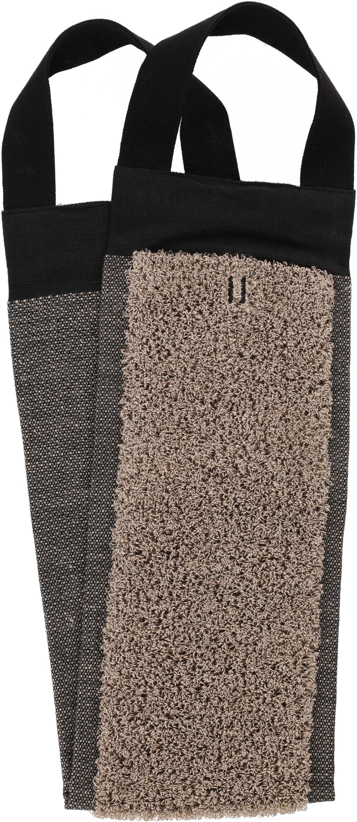 Rento Linen Terry Back Washer 14x70 cm Black/Linen | lyko.com