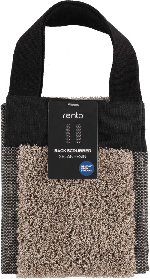 Rento Linen Terry Back Washer 14x70 cm Black/Linen | lyko.com