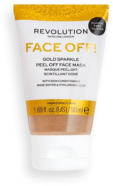 Revolution Skincare Gold Glitter Face Off Mask 50 ml | lyko.com