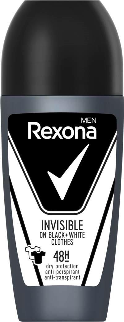 Rexona Men 48h Invisible black + white roll-on 50 ml | lyko.com