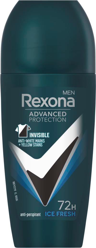 Rexona Men 72h Advanced Protection Invisible Ice roll-on 50 ml | lyko.com