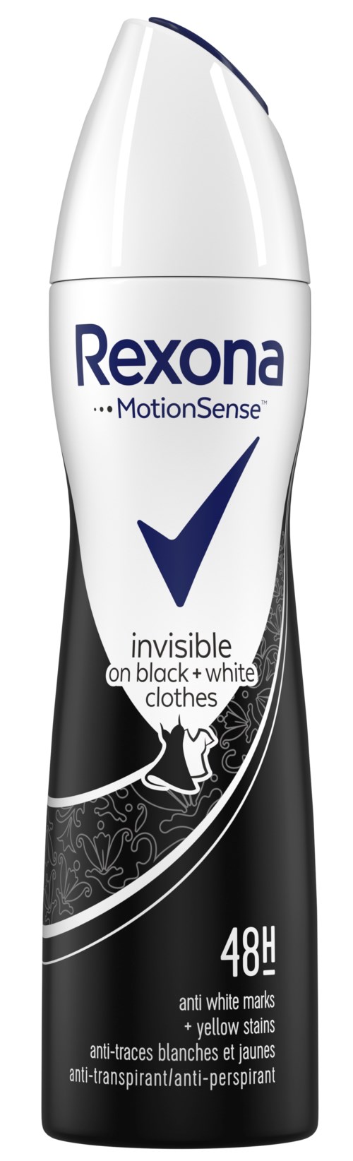 Rexona Women Invisible On Black&White Clothes Spray 150 ml | lyko.com
