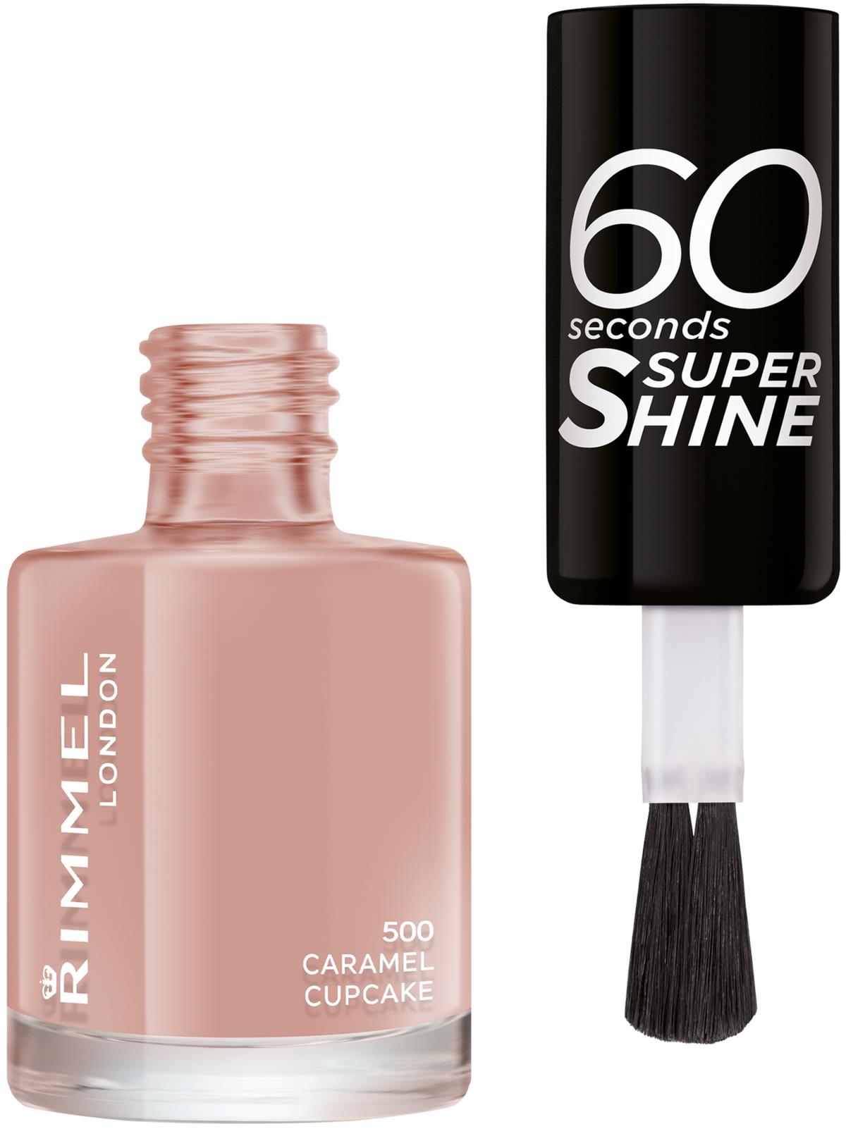 Rimmel 60 Seconds Super Shine Nail Polish 500 Caramel Cupcake | lyko.com