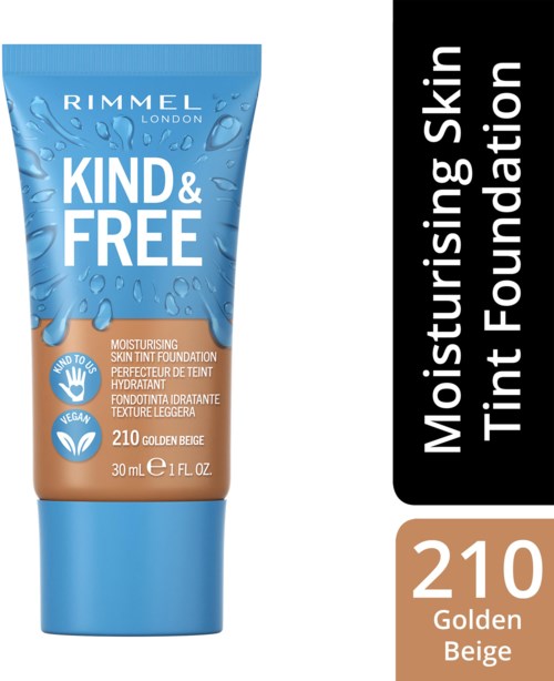 Rimmel Kind & Free Skin Tint Foundation Golden Beige 210 | lyko.com