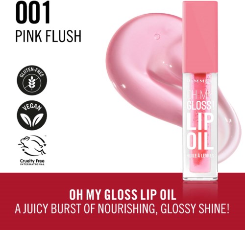 Rimmel Oh My Gloss Lip Oil 001 Pink Flush | lyko.com