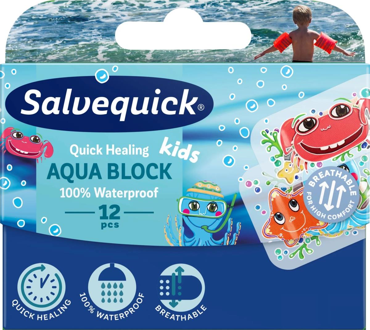 Salvequick Aqua Block Kids 12 pcs | lyko.com