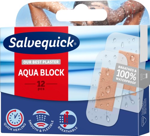 Salvequick Aqua Block Plaster 12 stk. | lyko.com