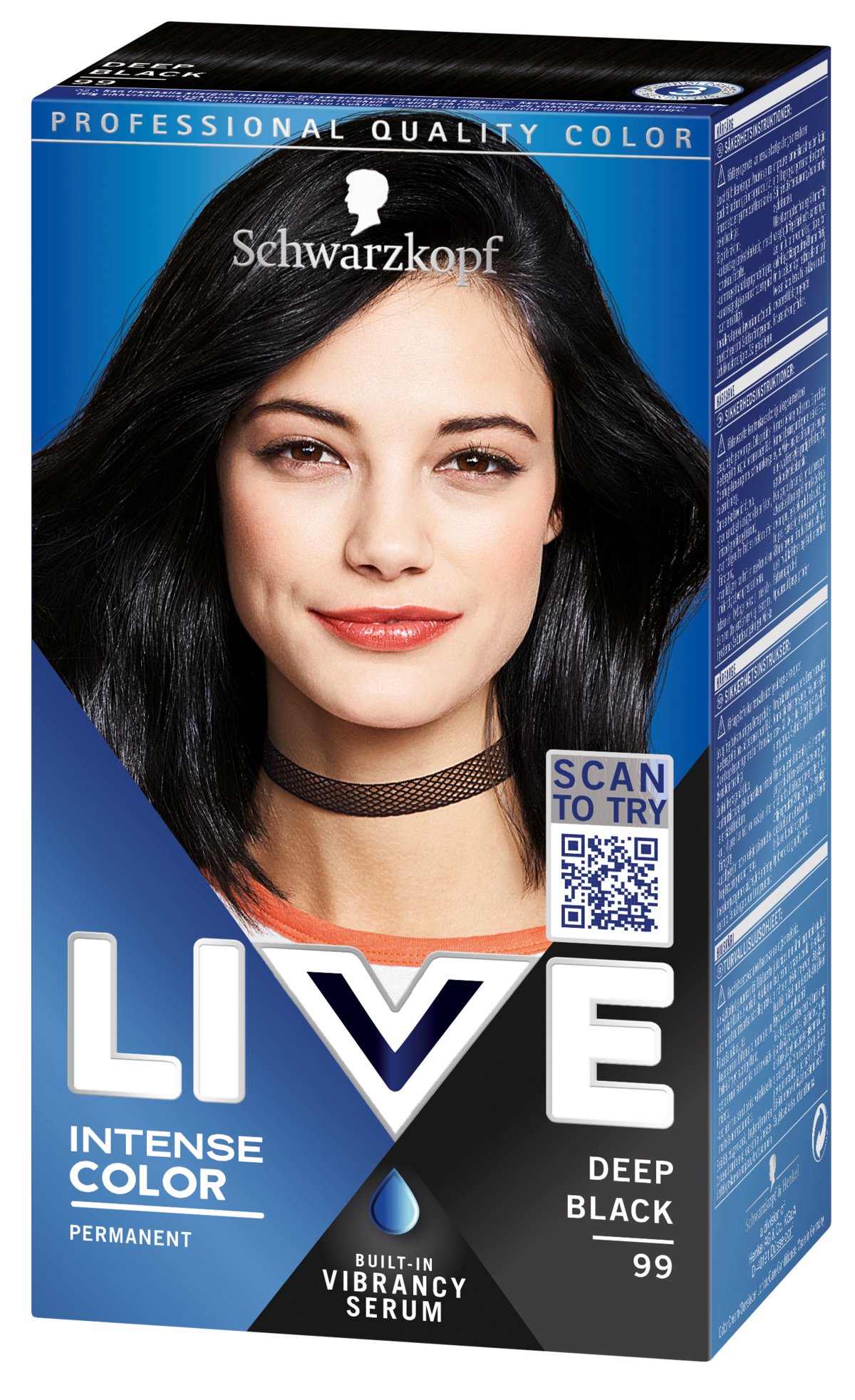 Schwarzkopf LIVE Intense Color 99 Deep Black | lyko.com