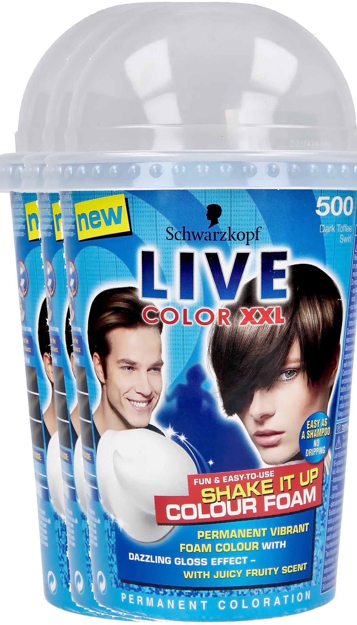 Schwarzkopf Live Color Shake It Up Colour Foam 500 Dark Toffee Swirl 3 ...