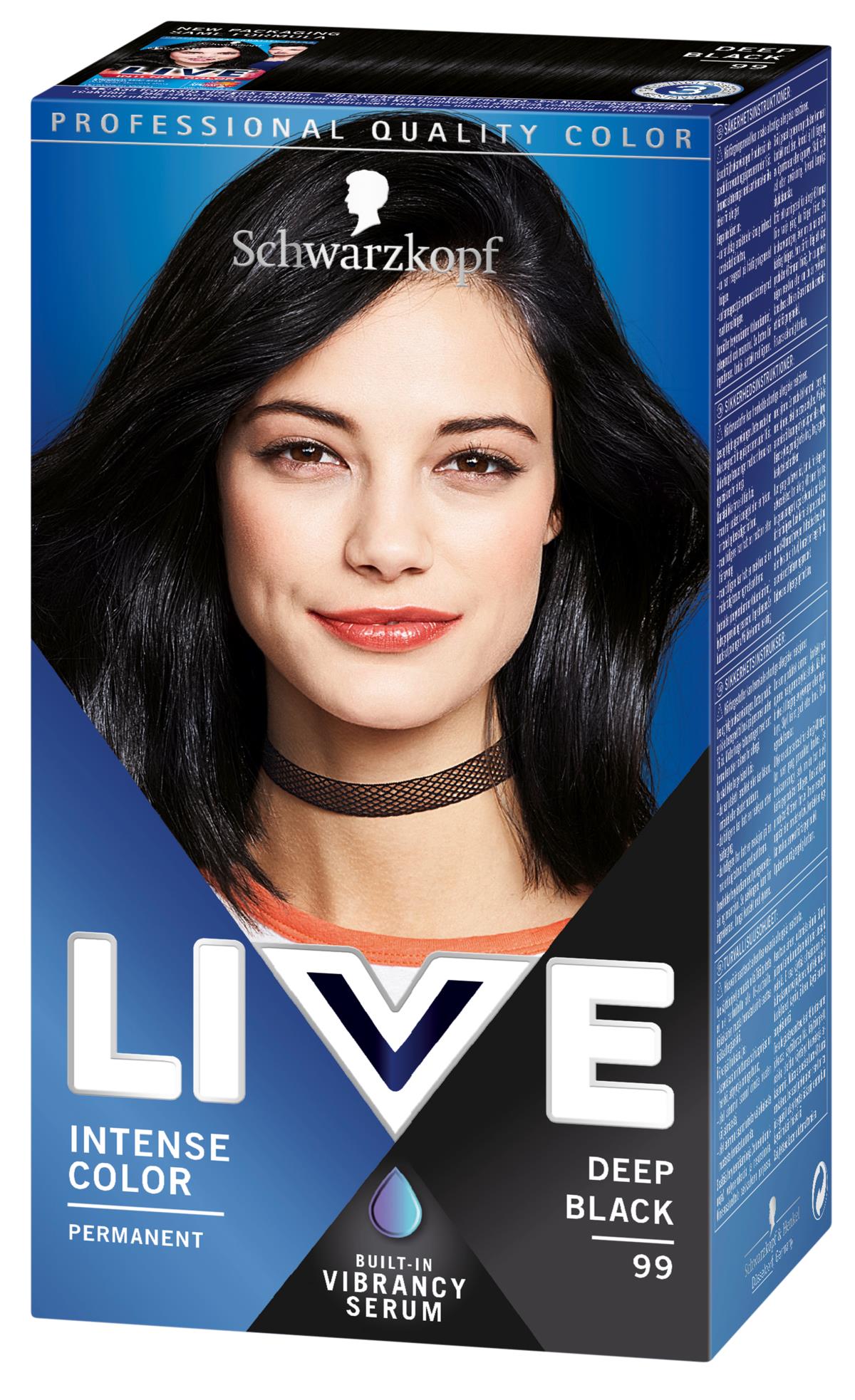 Schwarzkopf LIVE Intense Color 99 Deep Black | lyko.com
