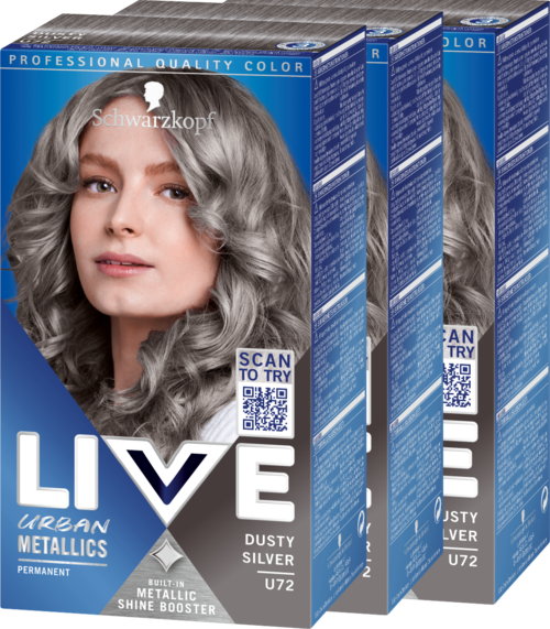 Schwarzkopf LIVE U72 Dusty Silver 3-pack | lyko.com