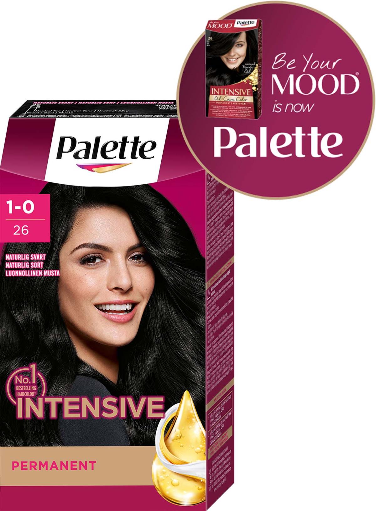 Schwarzkopf Palette Intensive Creme Coloration 1-0 Deep Natural Black ...