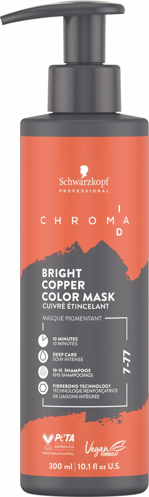 Schwarzkopf Professional ChromaID Bonding Color Mask Bright Copper 7-77 ...