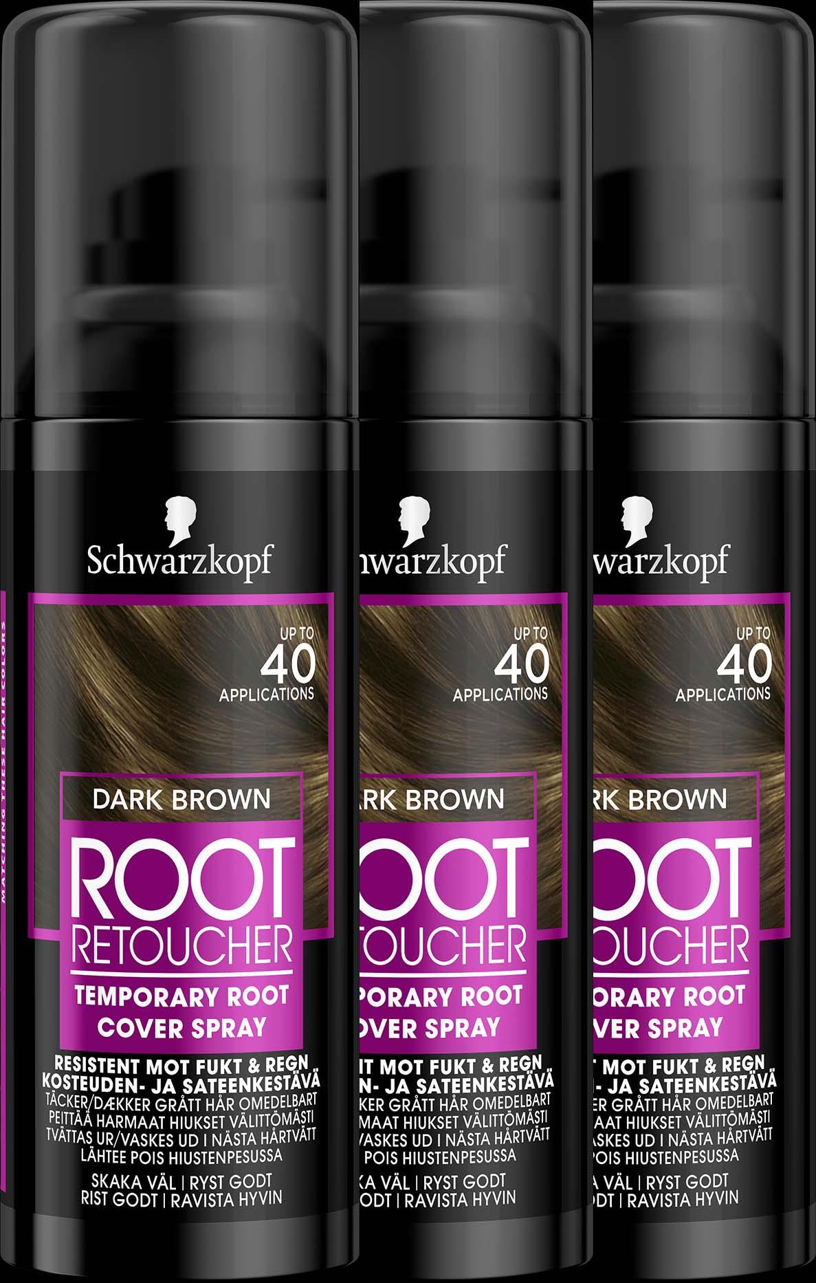 Schwarzkopf Root Retoucher Dark Brown 3-pack | lyko.com