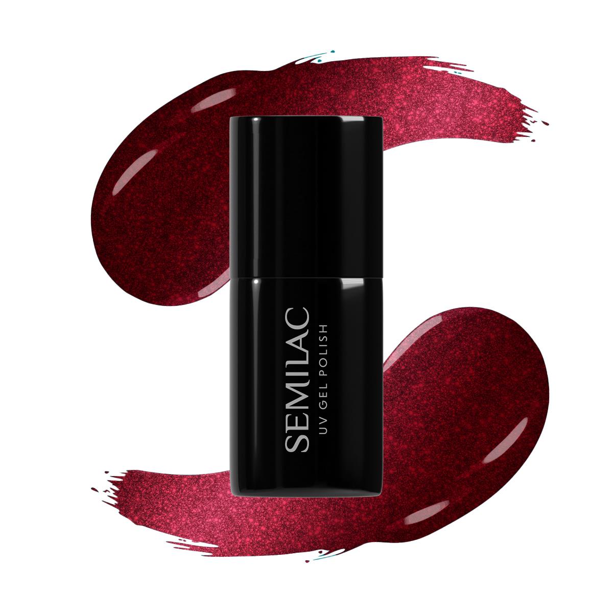 SEMILAC UV Gel Polish 474 Red Candle Flash | lyko.com