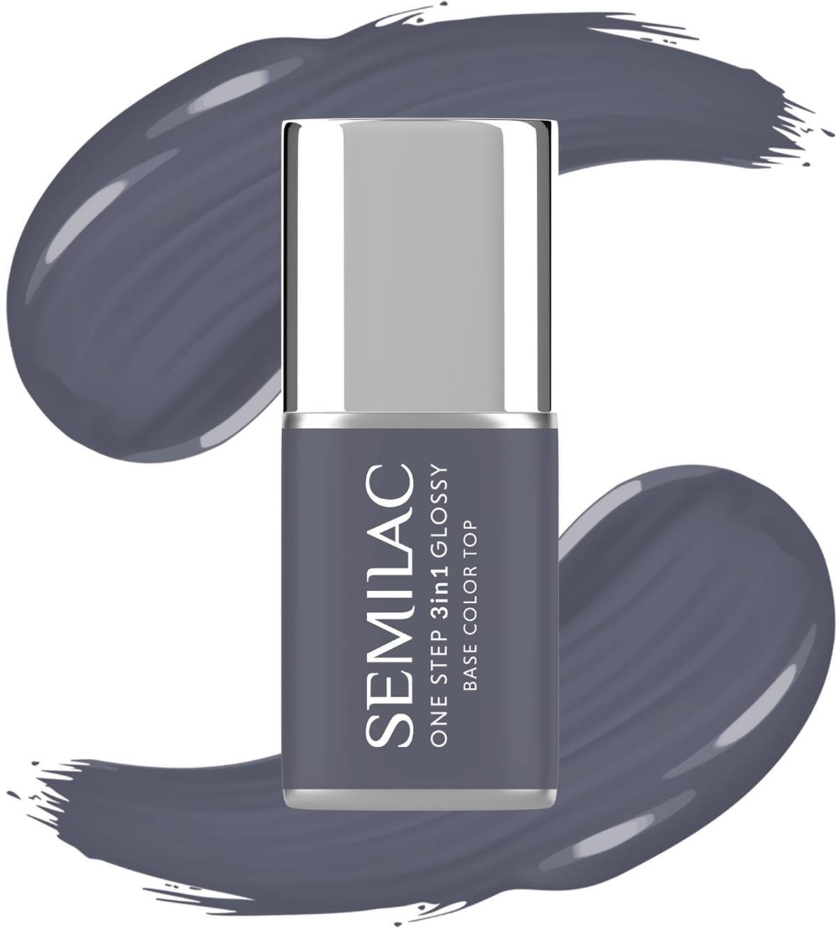 SEMILAC UV Gel Polish One Step 3in1 Glossy S185 Stone Grey | lyko.com