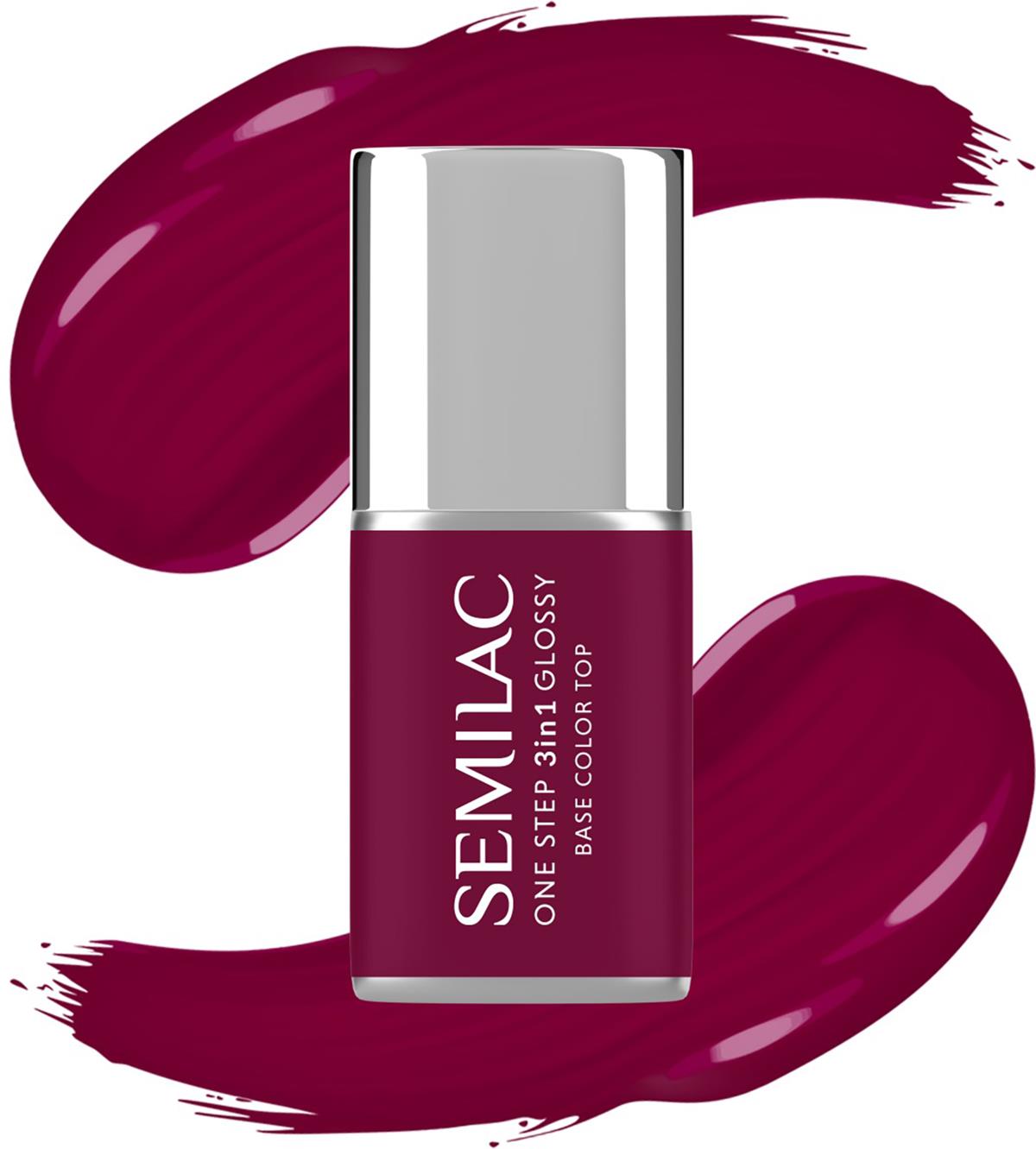 SEMILAC UV Gel Polish One Step 3in1 Glossy S775 Plum Wine | lyko.com