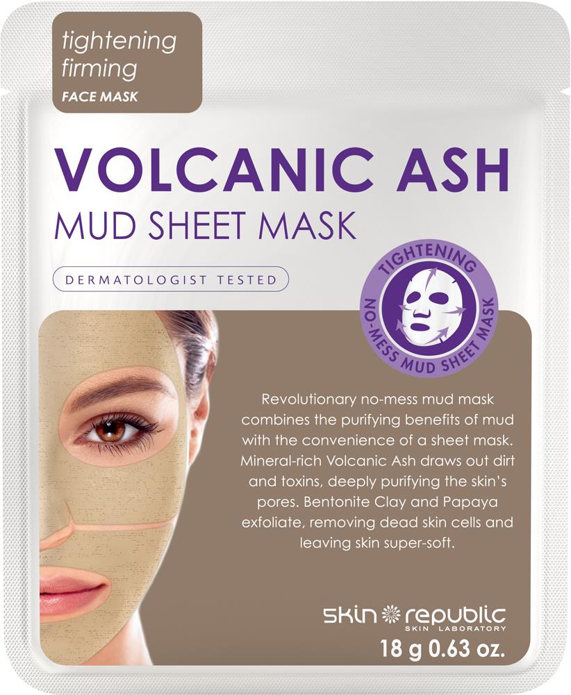 Skin Republic Volcanic Ash Mud Sheet Face Mask 18g 18 ml | lyko.com