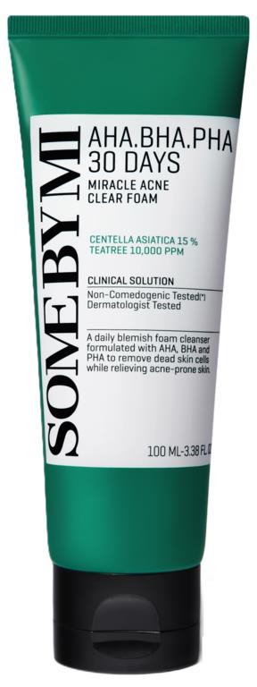 SOME BY MI Aha-Bha-Pha 30 Days Miracle Acne Clear Foam 100 ml | lyko.com