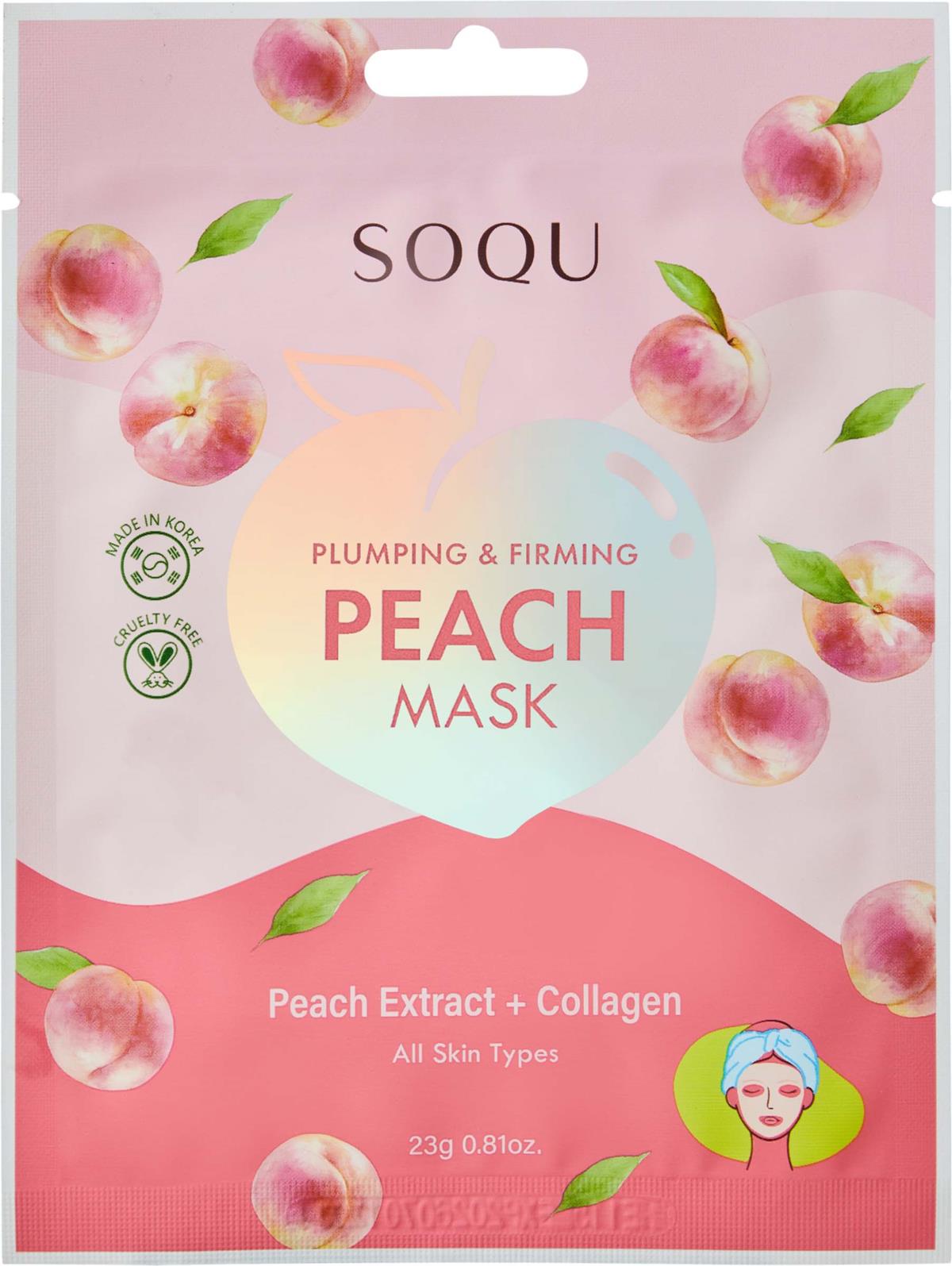 SOQU Peach Sheet Mask | lyko.com