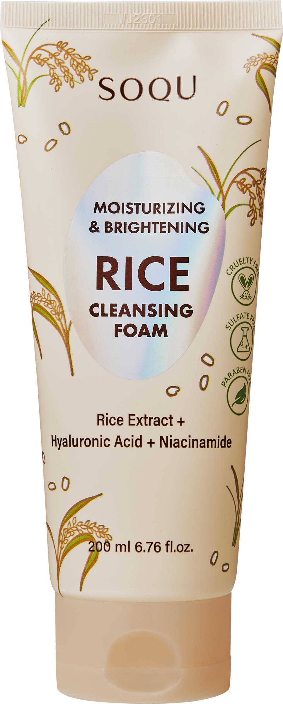 SOQU Rice Foam Cleanser 200 ml | lyko.com