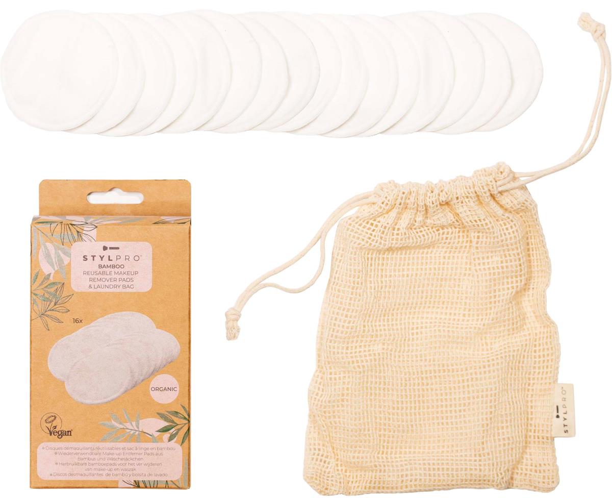 STYLPRO Reusable Bamboo Makeup Remover Pads 16-Pack | lyko.com