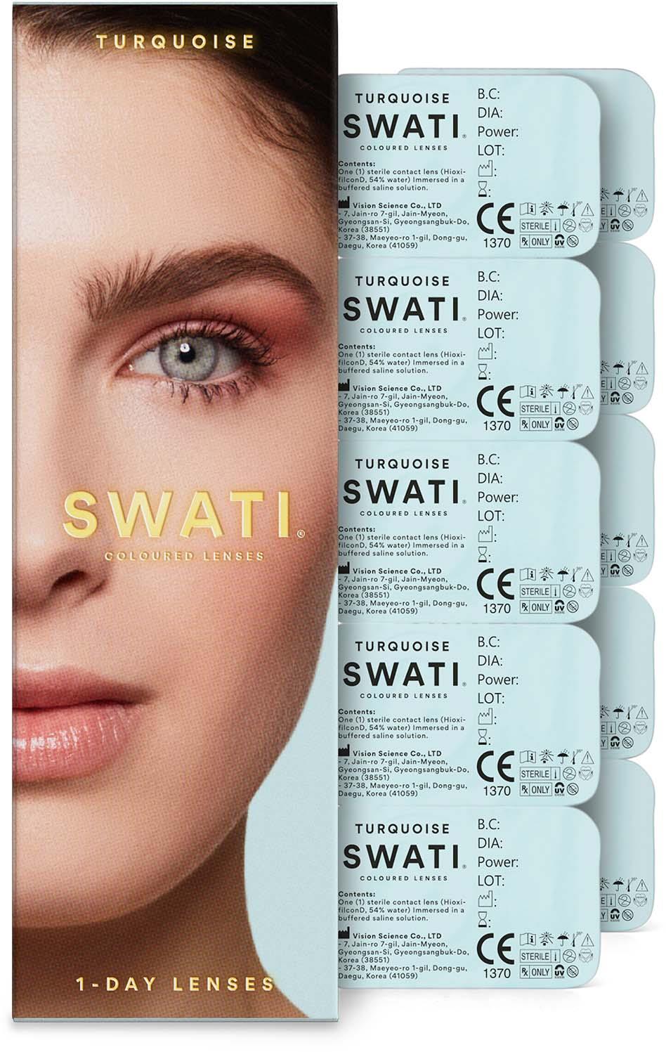SWATI Cosmetics 1-Day Lenses Turqoise | lyko.com