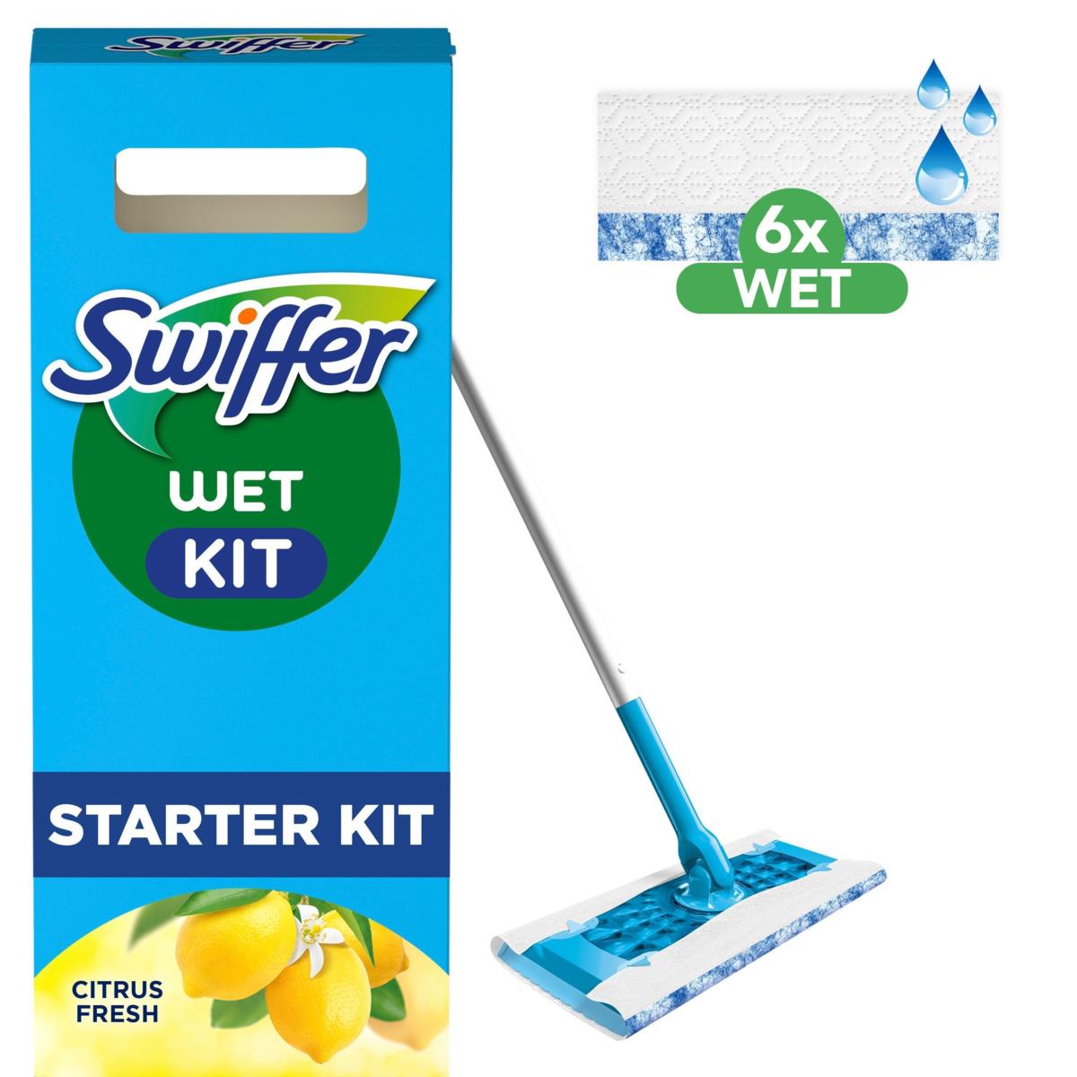 Swiffer Sweeper Starter Kit With 1 Mop 6 Wet Floor Refills | lyko.com