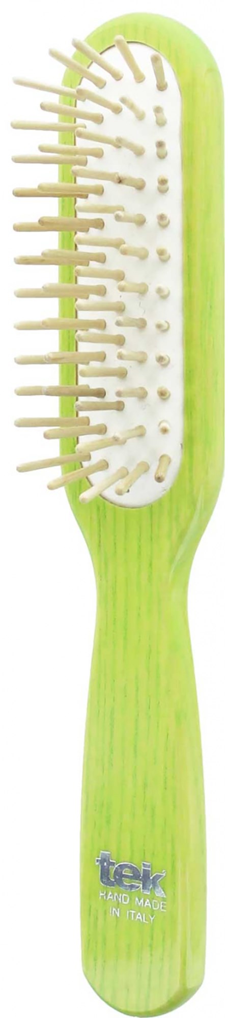 Tek Slim Rectangular Brush With Short Wooden Pins Lacquered Lime | lyko.com