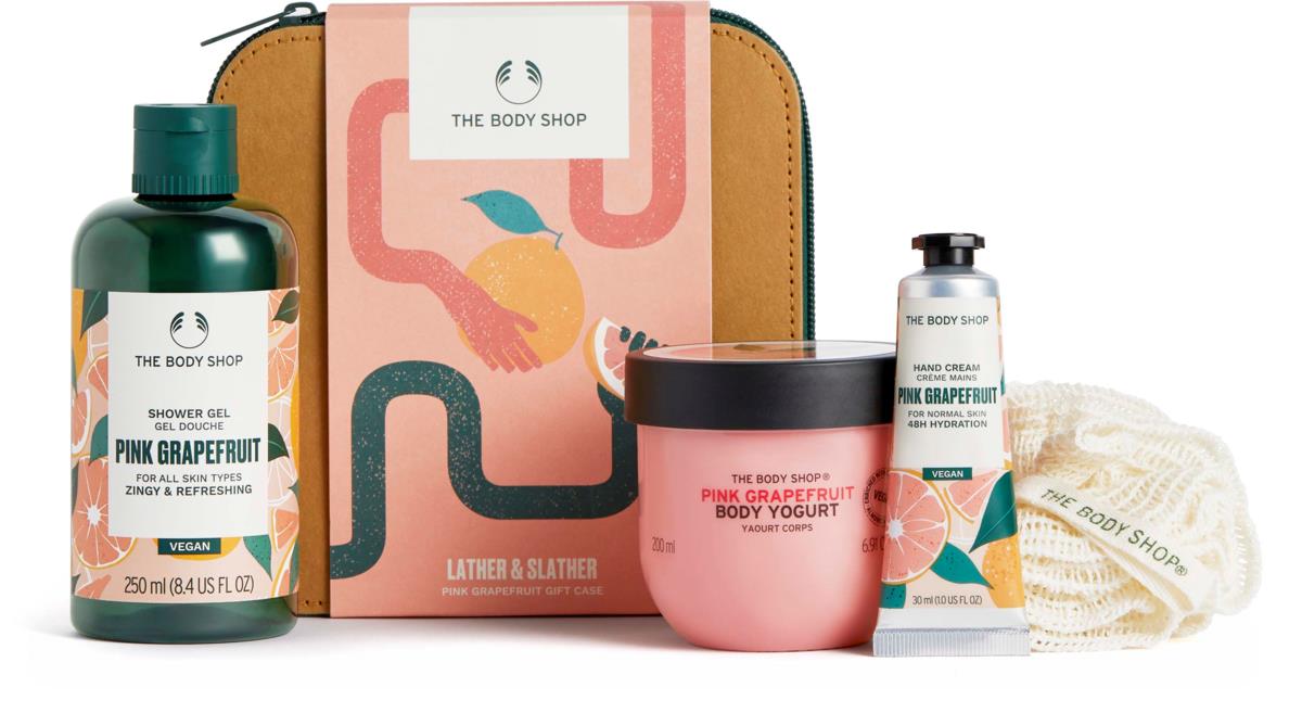 The Body Shop Pink Grapefruit Lather & Slather Pink Grapefruit Gift Case | lyko.com