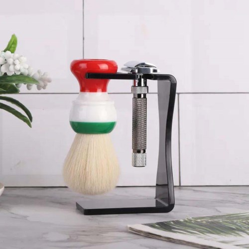 The Goodfellas' Smile Stand for Safety Razor & Brush Black | lyko.com