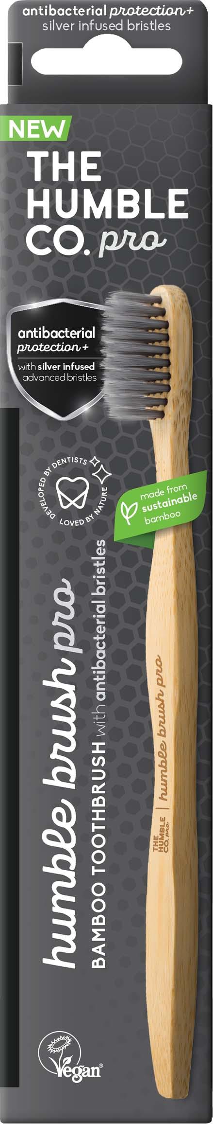 The Humble Co. Humble Brush Pro Antibacterial Toothbrush Soft Black ...