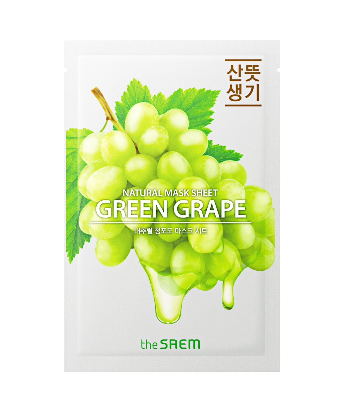 The Saem Natural Green Grape Mask Sheet Mascarilla Uva Verde 21 ml ...