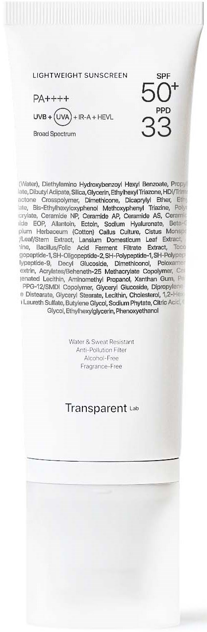 NICHE BEAUTY LAB Transparent Lab Lightweight Sunscreen SPF50+ 100 ml ...