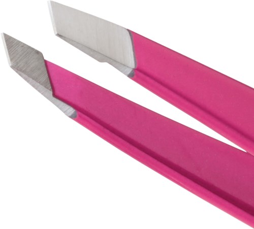 Tweezerman Stainless Steel Slant Pink Tweezer | lyko.com