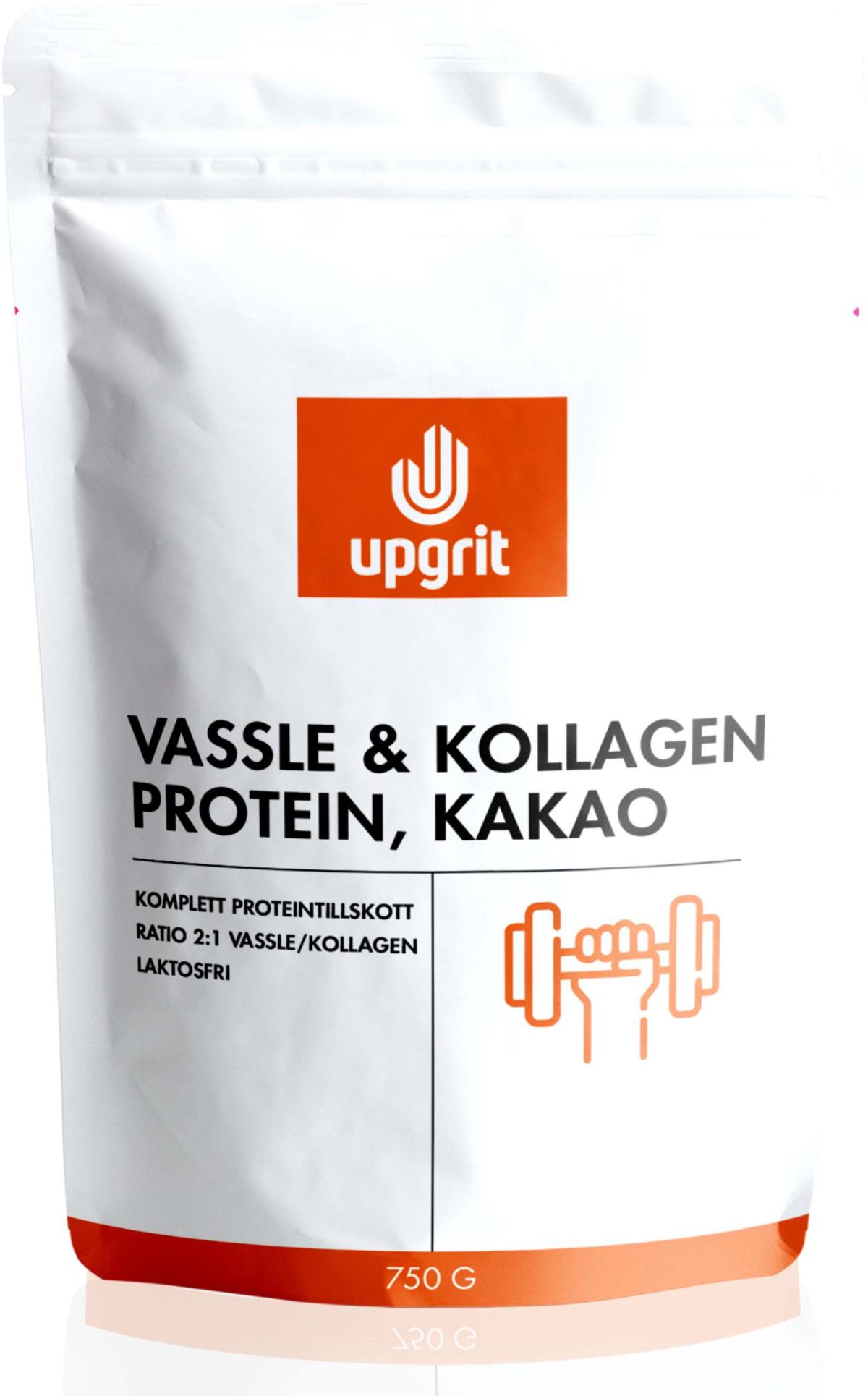 Upgrit Vassle & Kollagenprotein, kakao 750 g | lyko.com