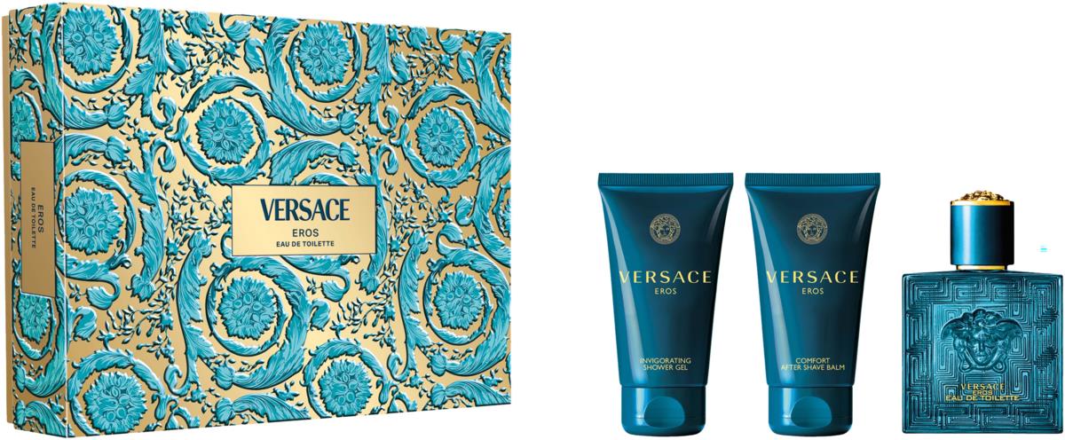 Versace Gift Set Eros Pour Homme EdT + Shower Gel + After Shave Balm ...