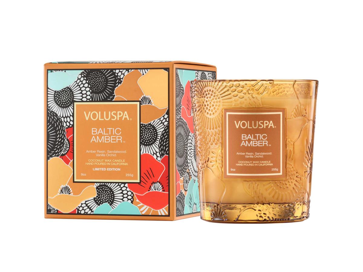 Voluspa Anniversary Collection Classic Boxed Candle Baltic Amber 255 g ...