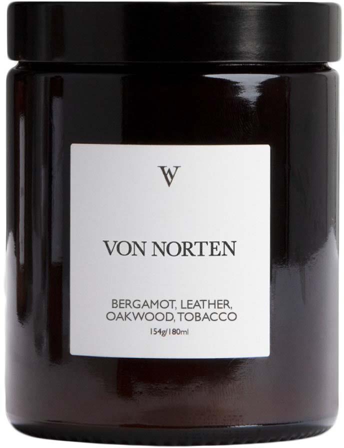 Von Norten Bergamot, Leather, Oakwood & Tobacco Candle 180 g | lyko.com