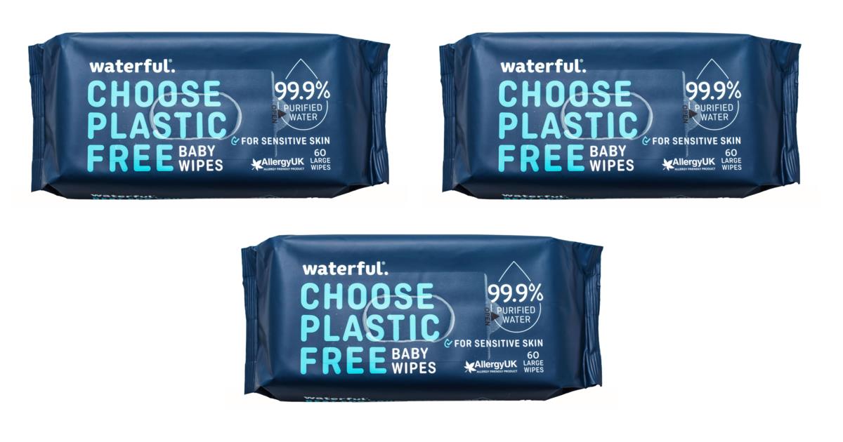 Waterful Plastic Free Wet Wipes 3x60st | lyko.com