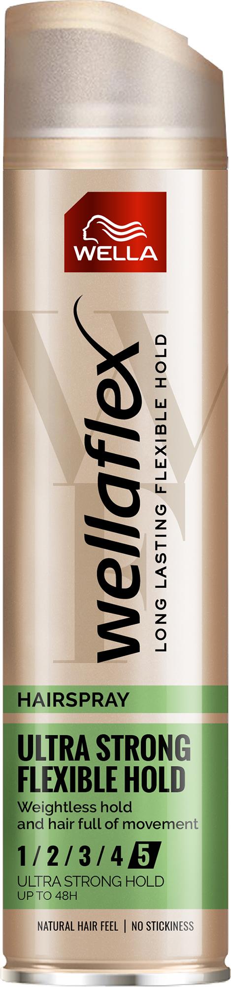 Wella Styling WellaFlex Hairspray Flexible Ultra Strong Hold 250 ml ...